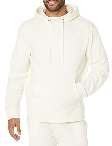 Amazon Essentials Men's Lightweight Long-Sleeve French Terry Hoodie, Eggshell White, XX-Large