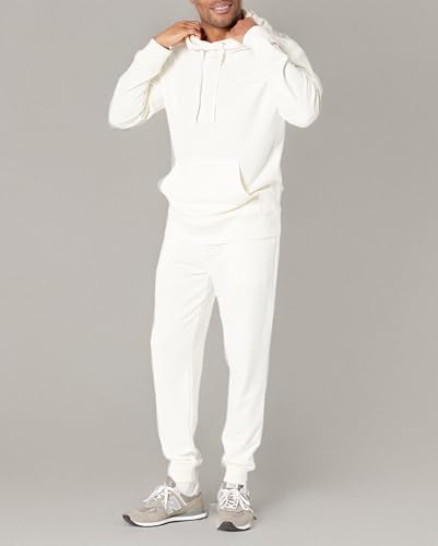 Amazon Essentials Men's Lightweight Long-Sleeve French Terry Hoodie, Eggshell White, XX-Large