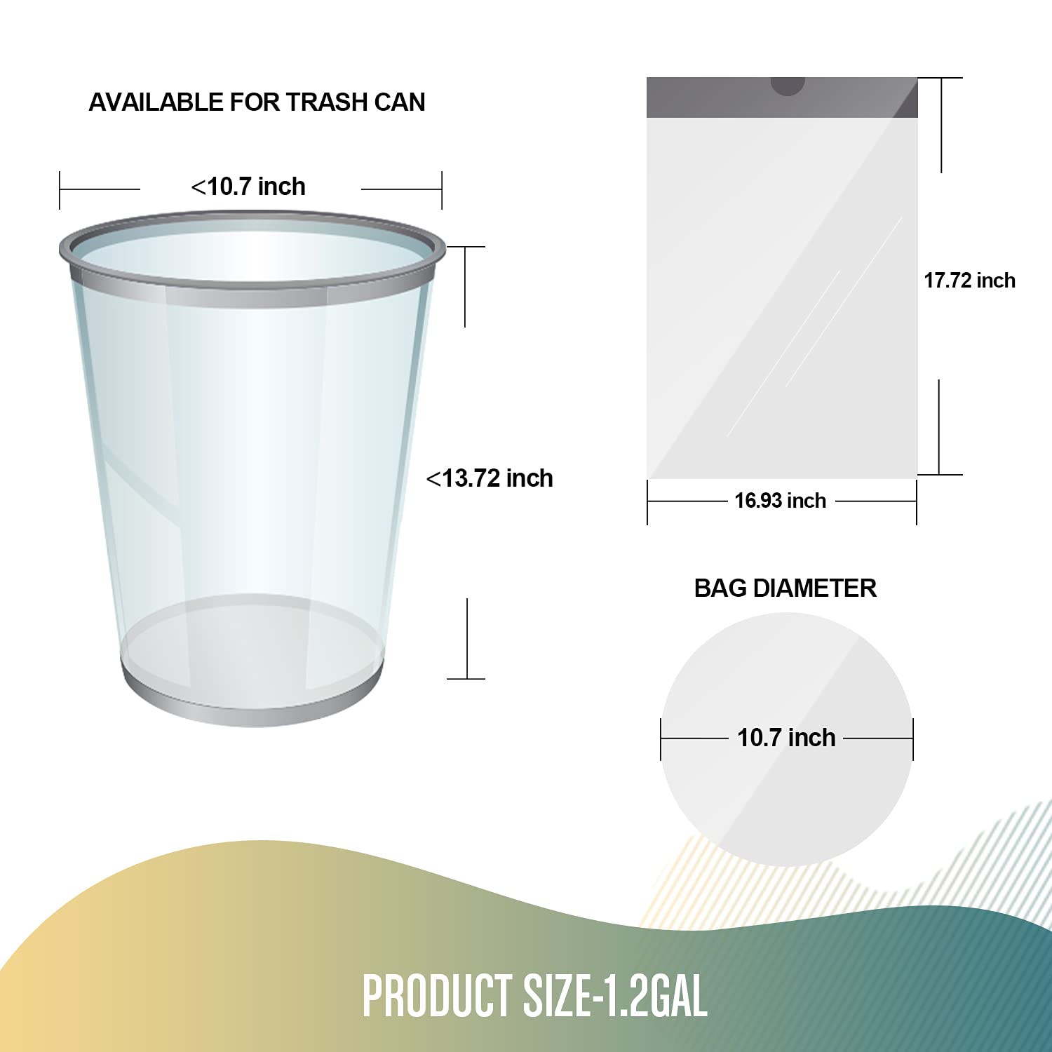 FORID Mini Drawstring Trash bags - 1.2 Gallon White Plastic Garbage Bags 240 Count Small Can Liners for Bathroom Bedroom Office Home 5 Liter (1-2 Gal) - Durable & Thick Trash Bag