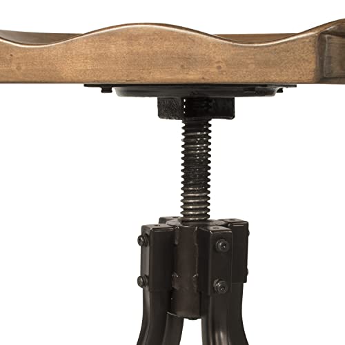 Hillsdale Worland Swivel Backless Stool, Adjustable Stool (One Stool), Brown
