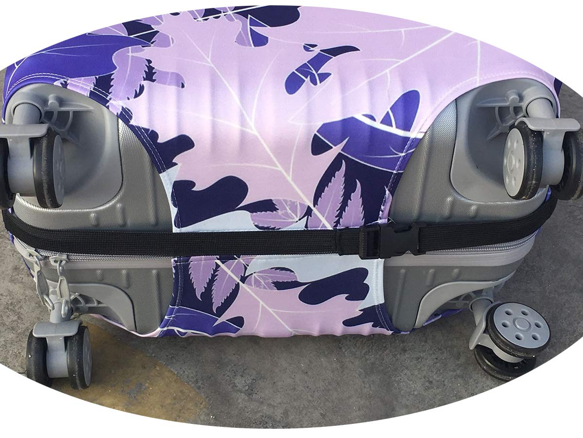 WUJIAONIAO Travel Luggage Cover Spandex Suitcase Protector Washable Baggage Covers (M (for 22-24 inch luggage), TRAVEL)