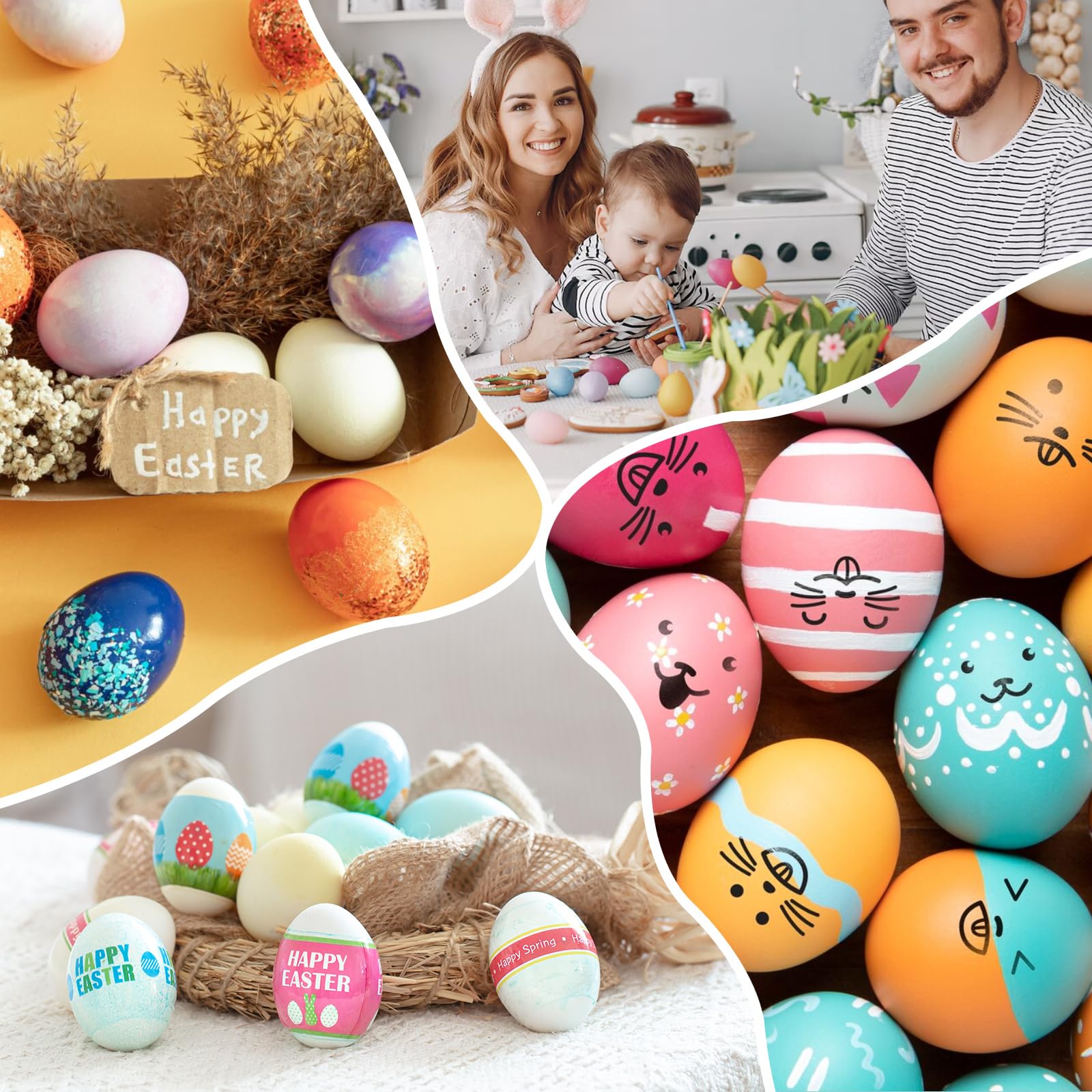 YunKo 6Pcs Easter Eggs Wooden Brown Fake Nest Eggs for Craft Decorate Get hens to Lay Eggs Chicken Coop Accessories