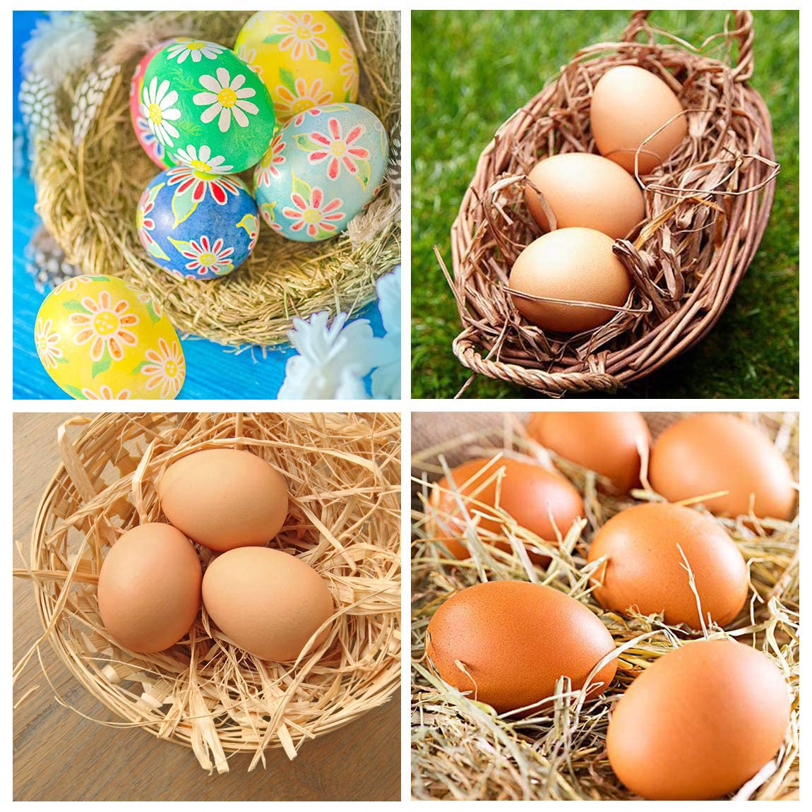 YunKo 6Pcs Easter Eggs Wooden Brown Fake Nest Eggs for Craft Decorate Get hens to Lay Eggs Chicken Coop Accessories