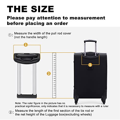 RDEXP 51cm Stretchable Length Travel Luggage Telescopic Handle Replacement Spare Part Suitcase Pull Drag Rod G003 20inch Suitable for 20-inch suitcase