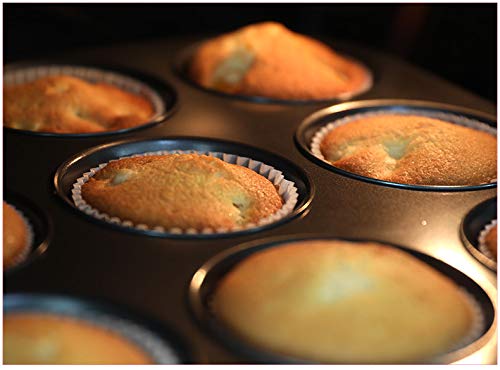 IELEK Non-stick Muffin Cupcake Pan for Baking Jumbo Donut Cake Molds Tins Tray Set Bakeware Dishwasher Microwave Safe