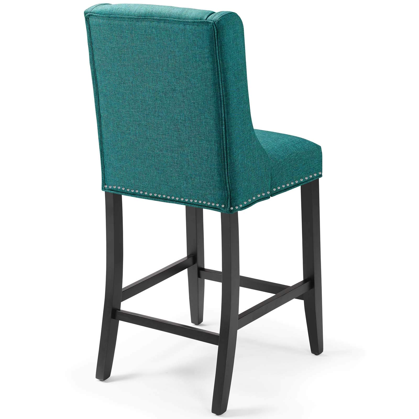 Modway Baron Fabric Upholstered Dining Counter-Height Bar Stool in Teal