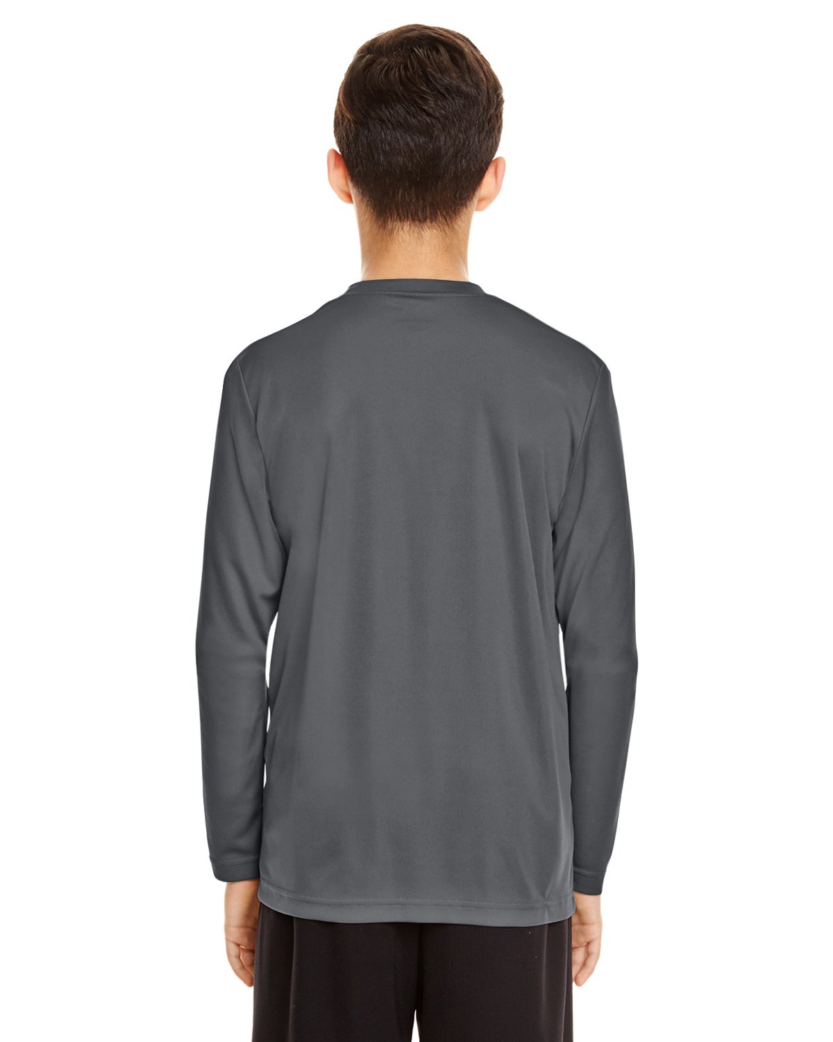 Team 365 Youth Zone Performance Long-Sleeve T-Shirt S SPORT GRAPHITE