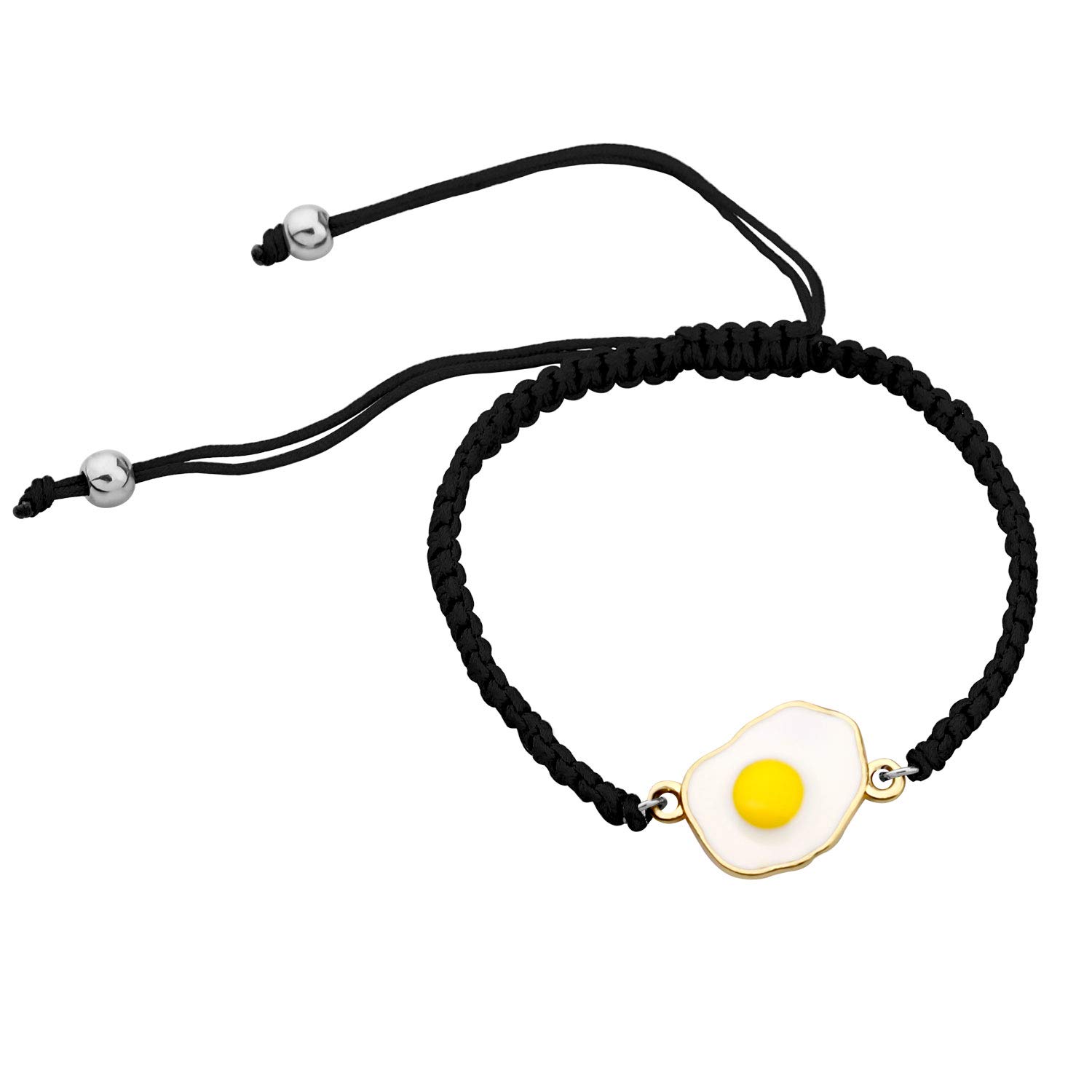 CENWA Egg Jewelry Breakfast Jewelry Egg Pendant Adjustable Bracelet Egg Gift Egg Lover Gift (egg br)