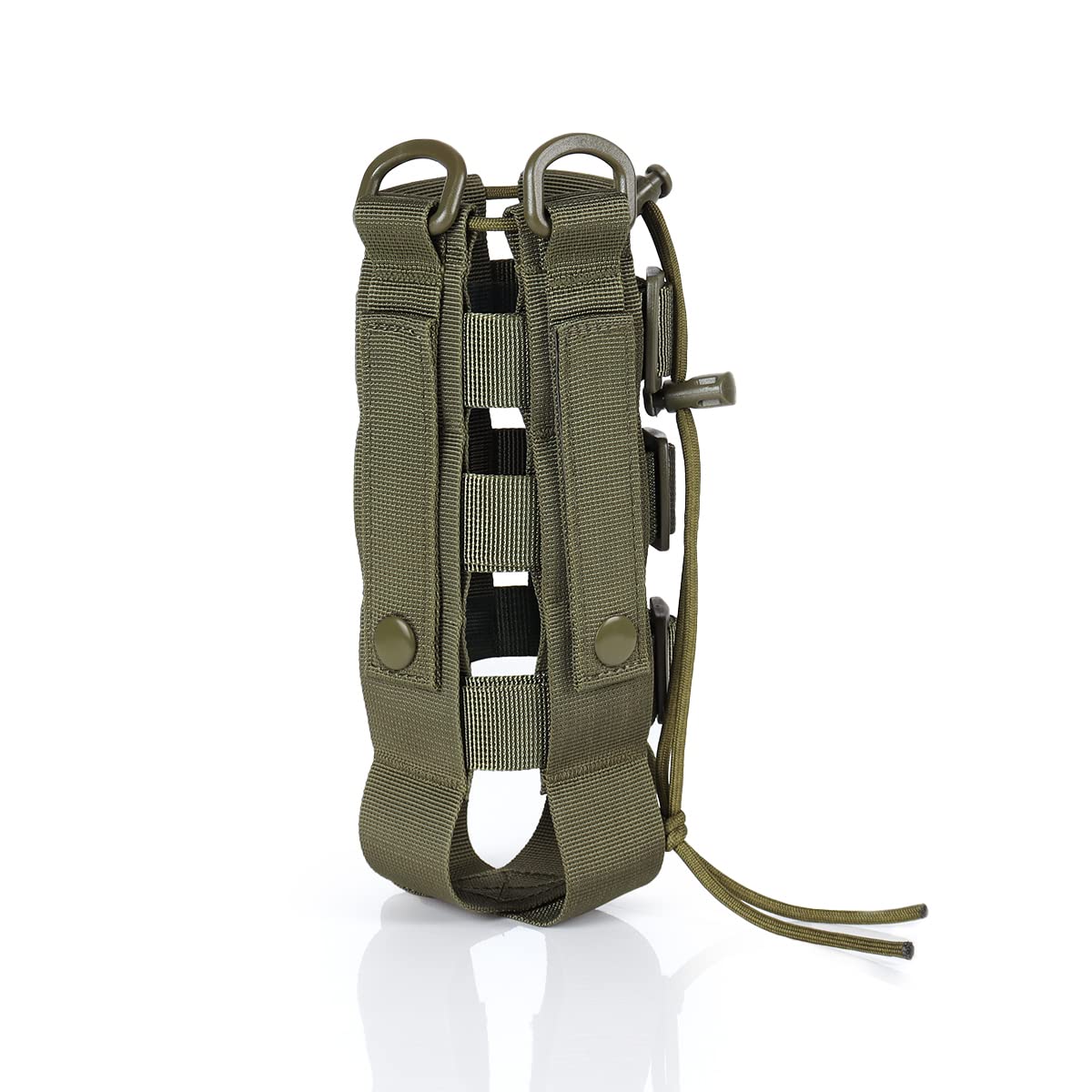ZXXSFM Molle Pouch Water Bottle Holder for Backpack, Tactical Water Bottle Holder Use with Strap, Adjustable Straps Water Bottle Carrier Bag for 20 32 36 48 Oz Water Bottle(Green)