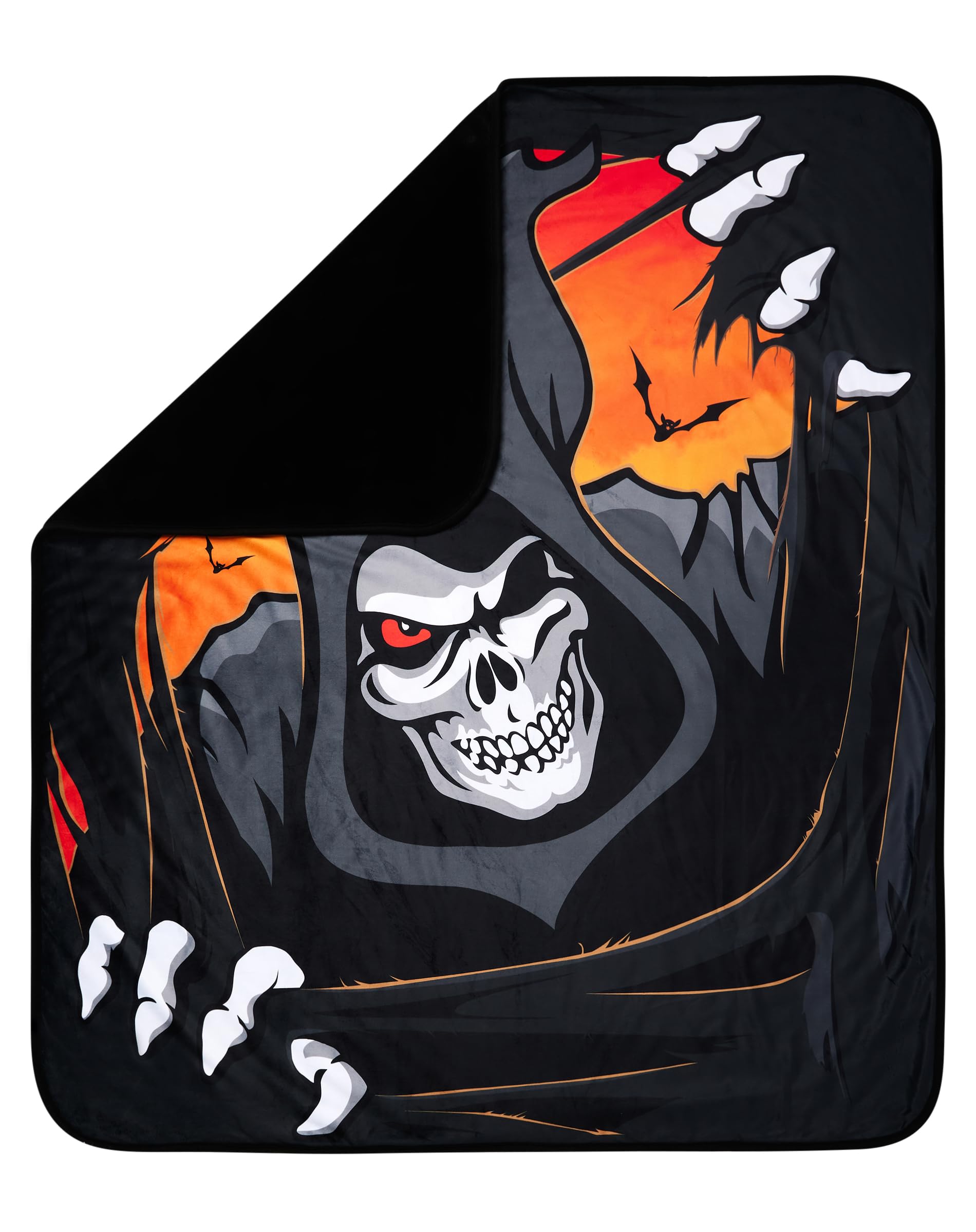 Spirit Halloween Reversible Reaper Fleece Blanket Perfect for Any Horror Fan!
