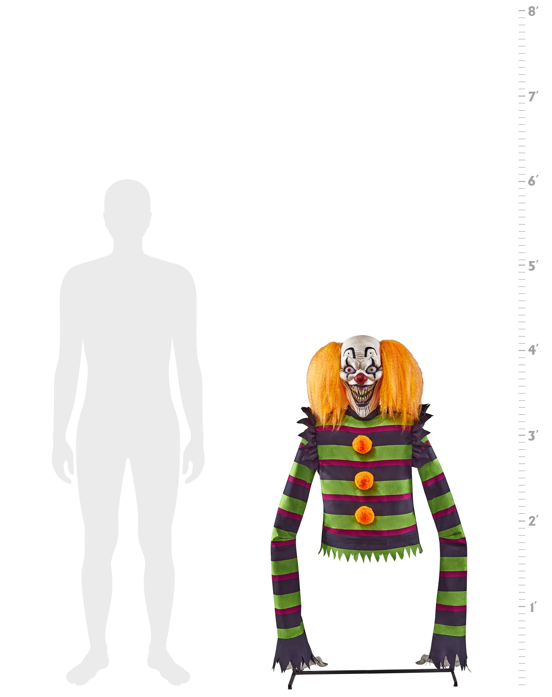 Spirit Halloween 4.2 Ft Poor George Animatronic | Decorations | Animated | Flipping Torso Motions | Plays Sounds
