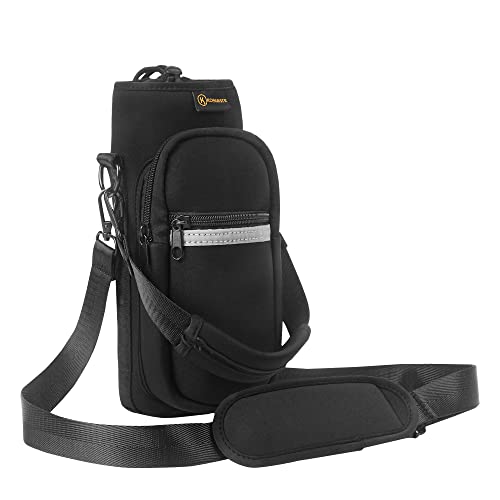 KOSIBATE Water Bottle Carrier Bag - Neoprene Water Bottle Sling Bag with Shoulder Strap, Handle Strap - Ideal Sports Water Bottle Accessory for Hiking Travelling Camping