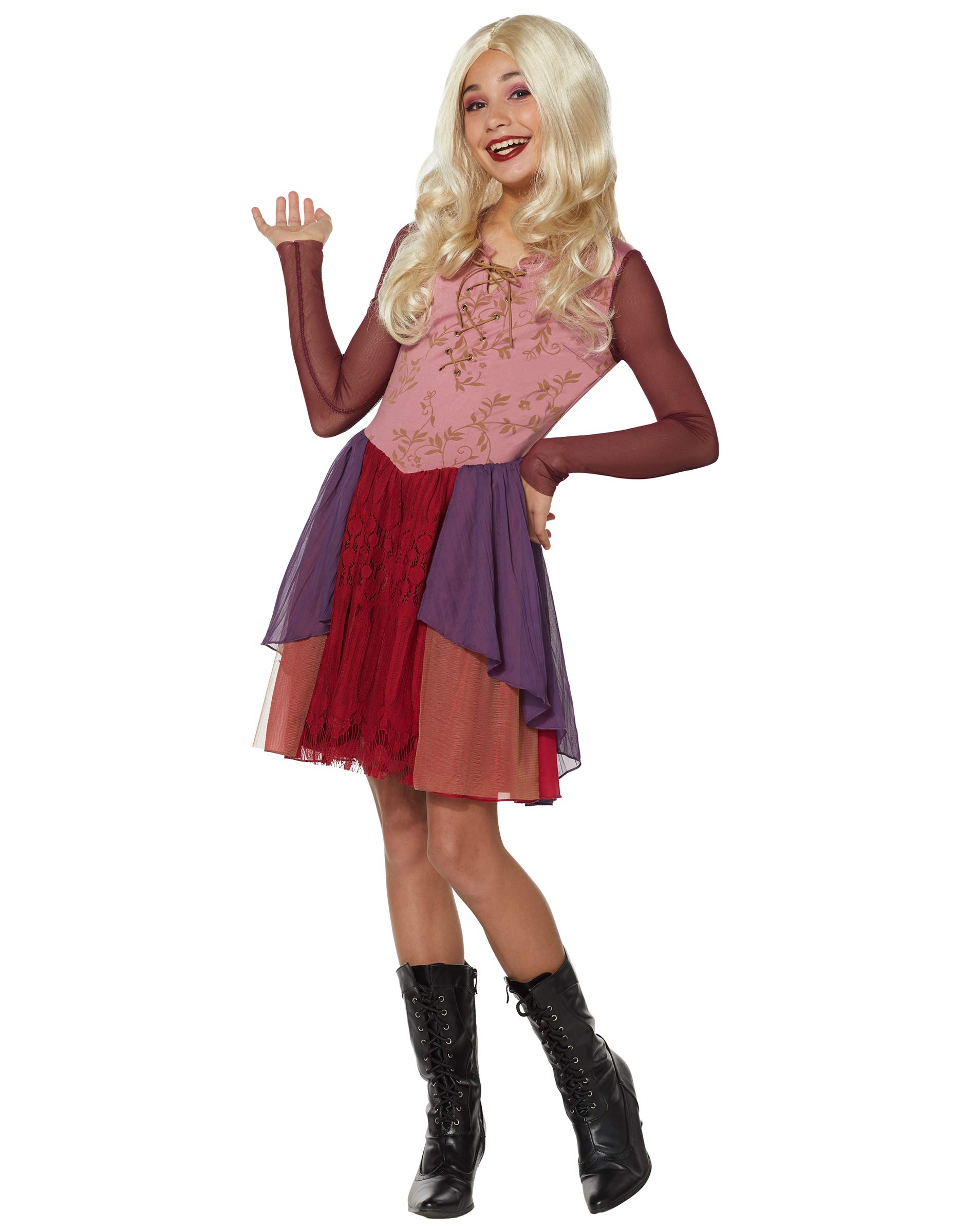 Spirit Halloween Tween Sarah Sanderson Dress Hocus Pocus Costume | OFFICIALLY LICENSED