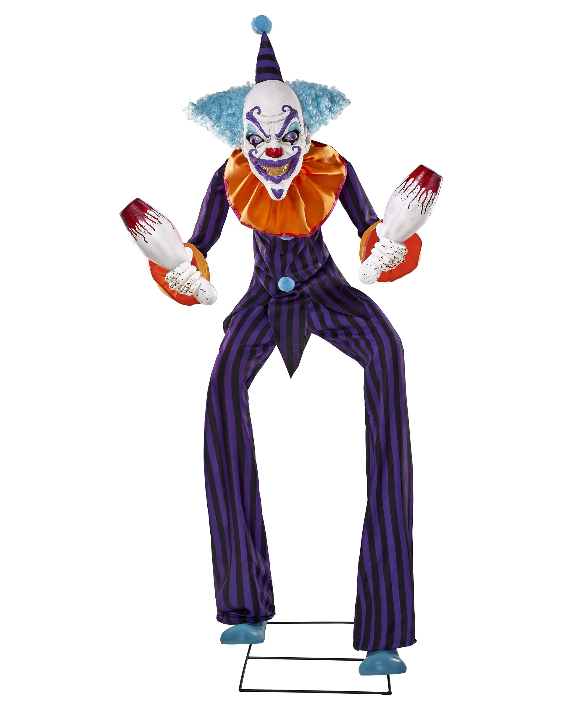 Spirit Halloween 7.9 Ft Stilts Animatronic | Decorations | Animated | Halloween Décor | Clown Animatronic