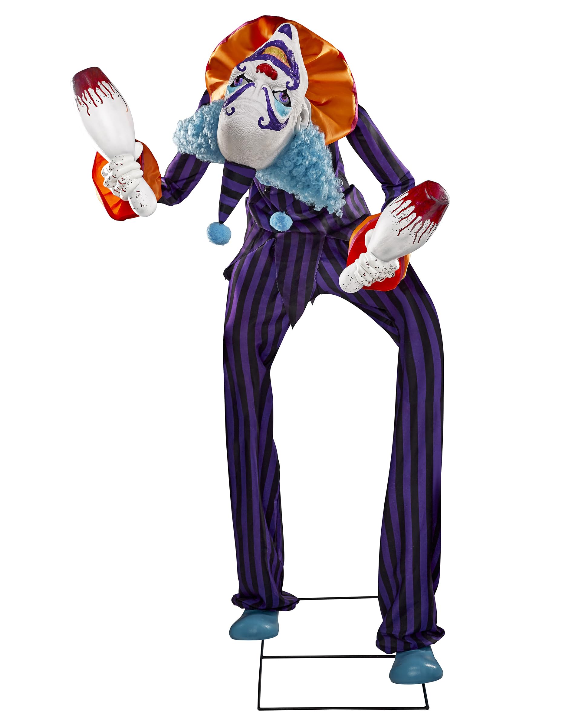 Spirit Halloween 7.9 Ft Stilts Animatronic | Decorations | Animated | Halloween Décor | Clown Animatronic