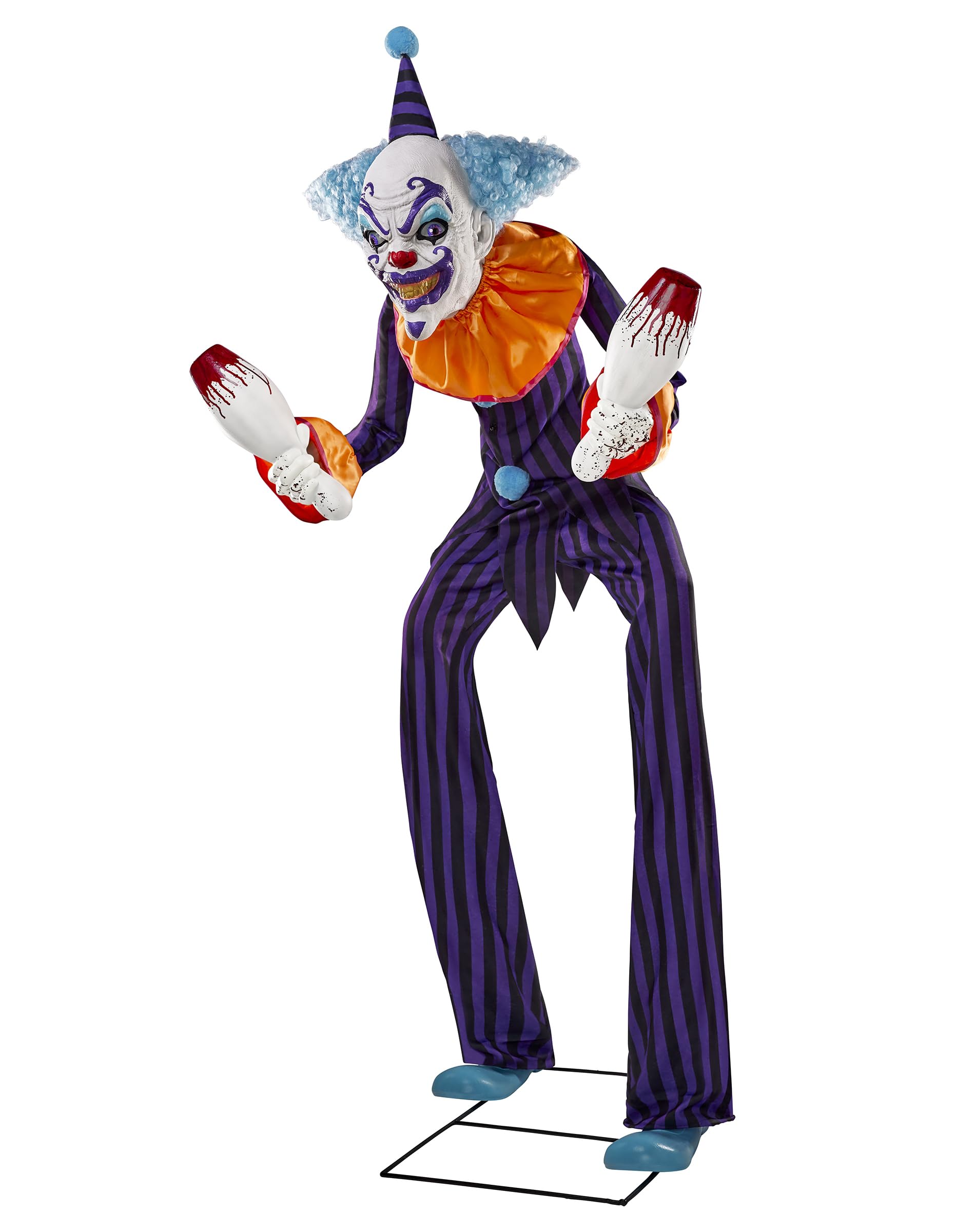 Spirit Halloween 7.9 Ft Stilts Animatronic | Decorations | Animated | Halloween Décor | Clown Animatronic