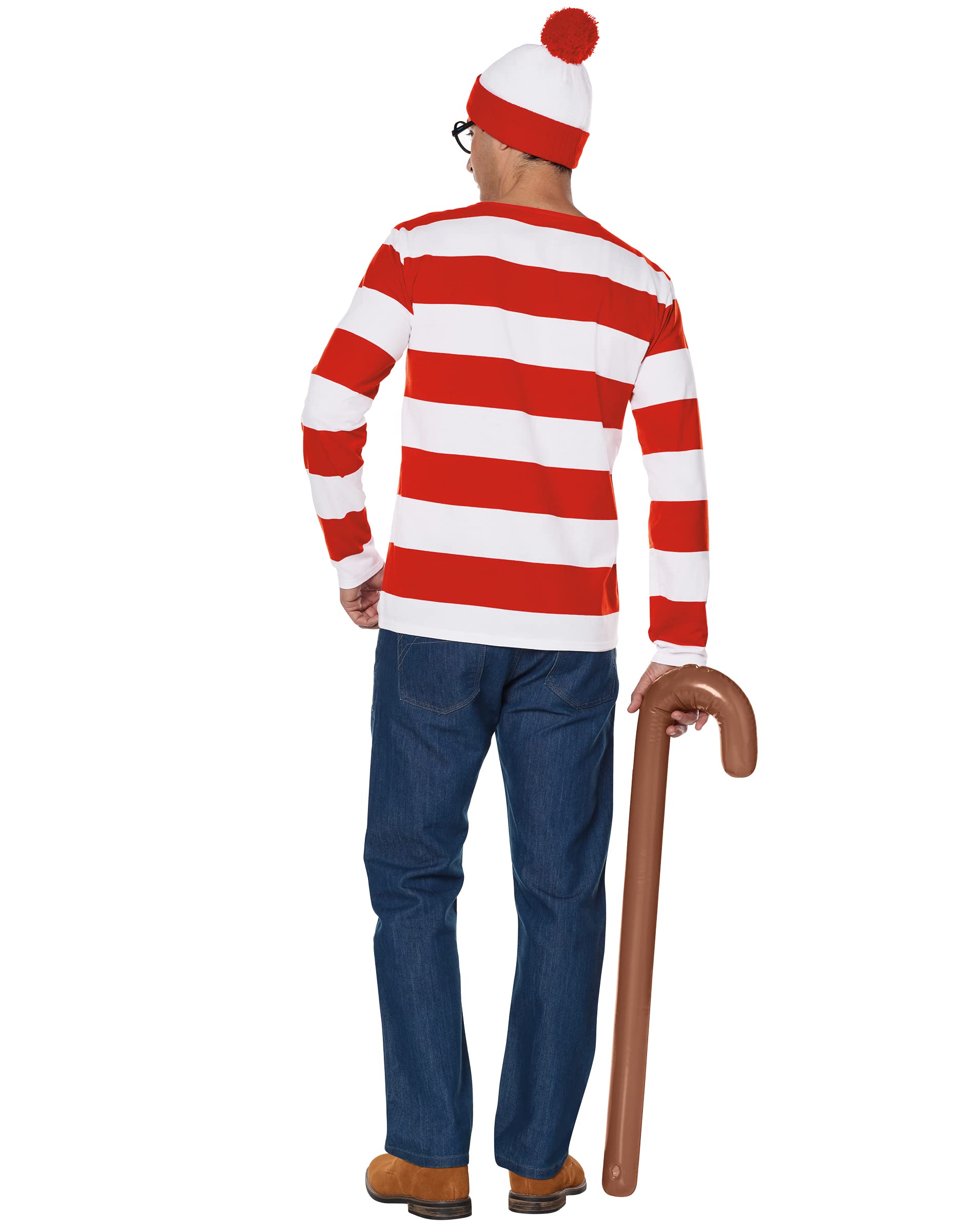 Spirit Halloween Where’s Waldo? Adult Waldo Costume | Officially Licensed | Easy Costume - M