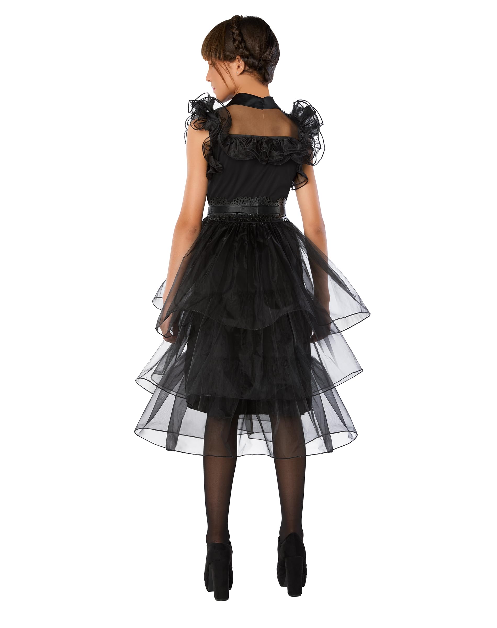 Spirit Halloween Kids Rave 'N Dance Wednesday Addams Dress - S | Officially Licensed | Netflix
