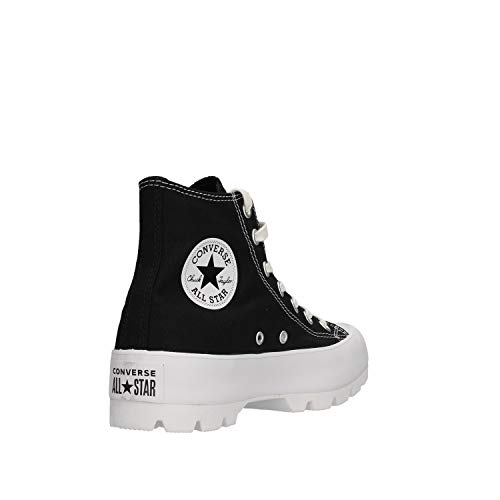 Converse Women's Chuck Taylor All Star Lugged Hi Sneakers, Black/White/Black, 7 Medium US