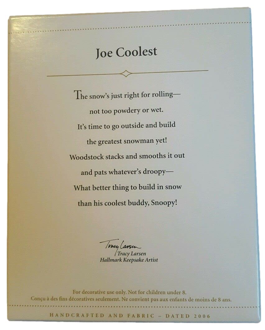 Hallmark Peanuts - Joe Coolest 2006 Ornament QXI3203