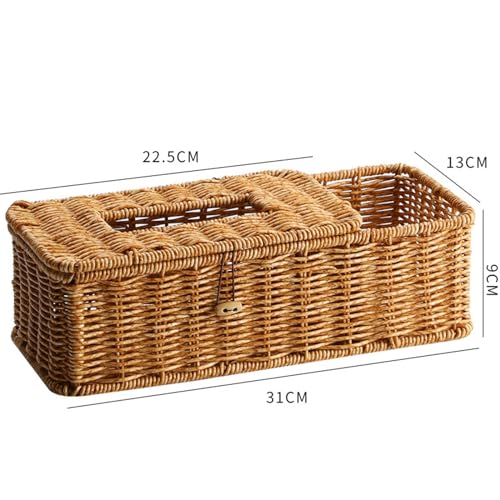 IEUDNS Paper Holder Dispenser Facial Tissuecase Dispenser Container Vintage Style Removable Tissue Holder Tissue Box for Bathroom, Deep Brown
