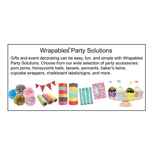 Wrapables 8" Set of 5 Tissue Pom Poms Party Decorations for Weddings, Birthday Parties Baby Showers and Nursery Décor, Red