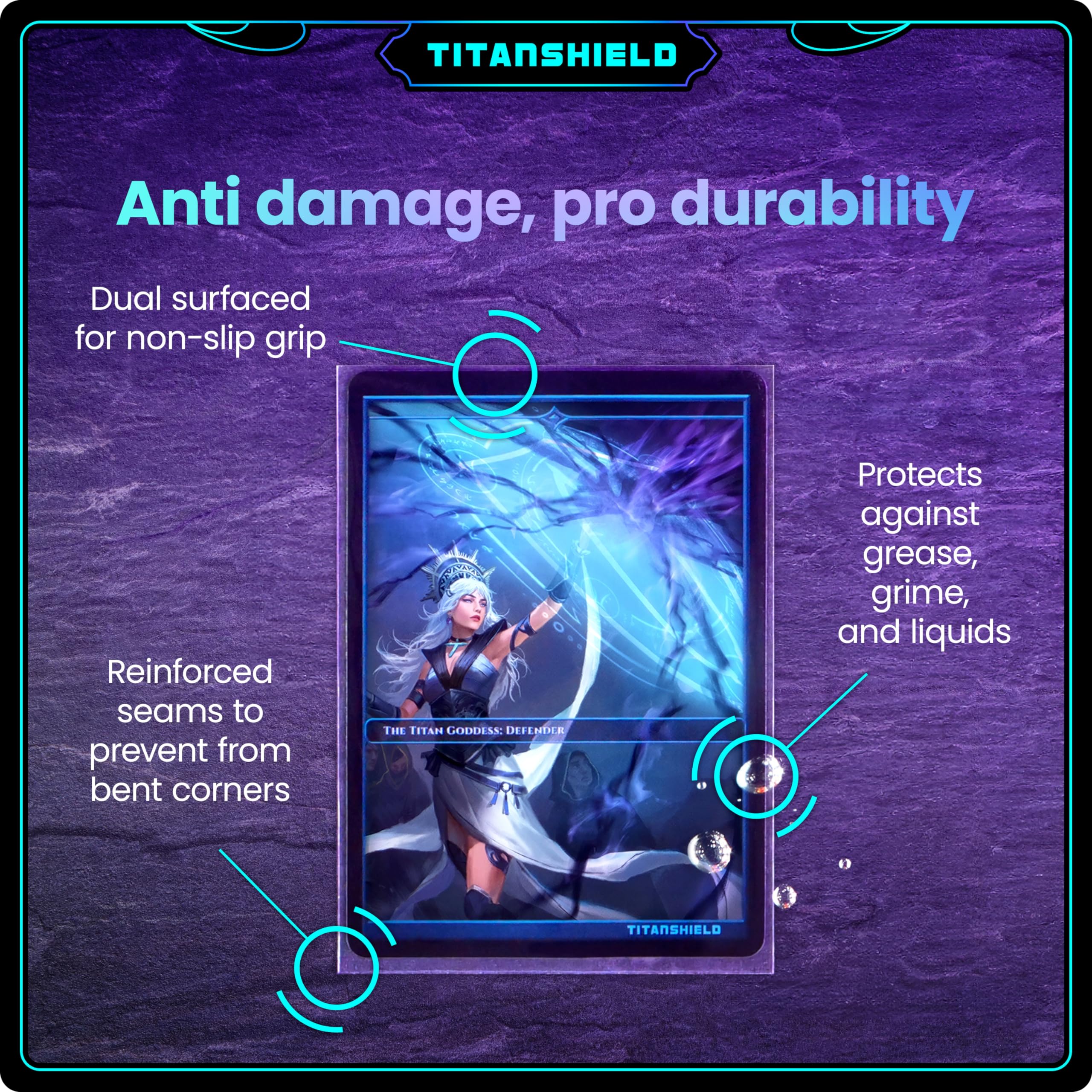 TitanShield [3-Pack 450 Sleeves Bundle Premium Clear Card Sleeves Compatible with Standard Sized Board Games, MTG Magic The Gathering, Pokemon, Lorcana and Trading Cards 2.5" x 3.5" 66x91mm