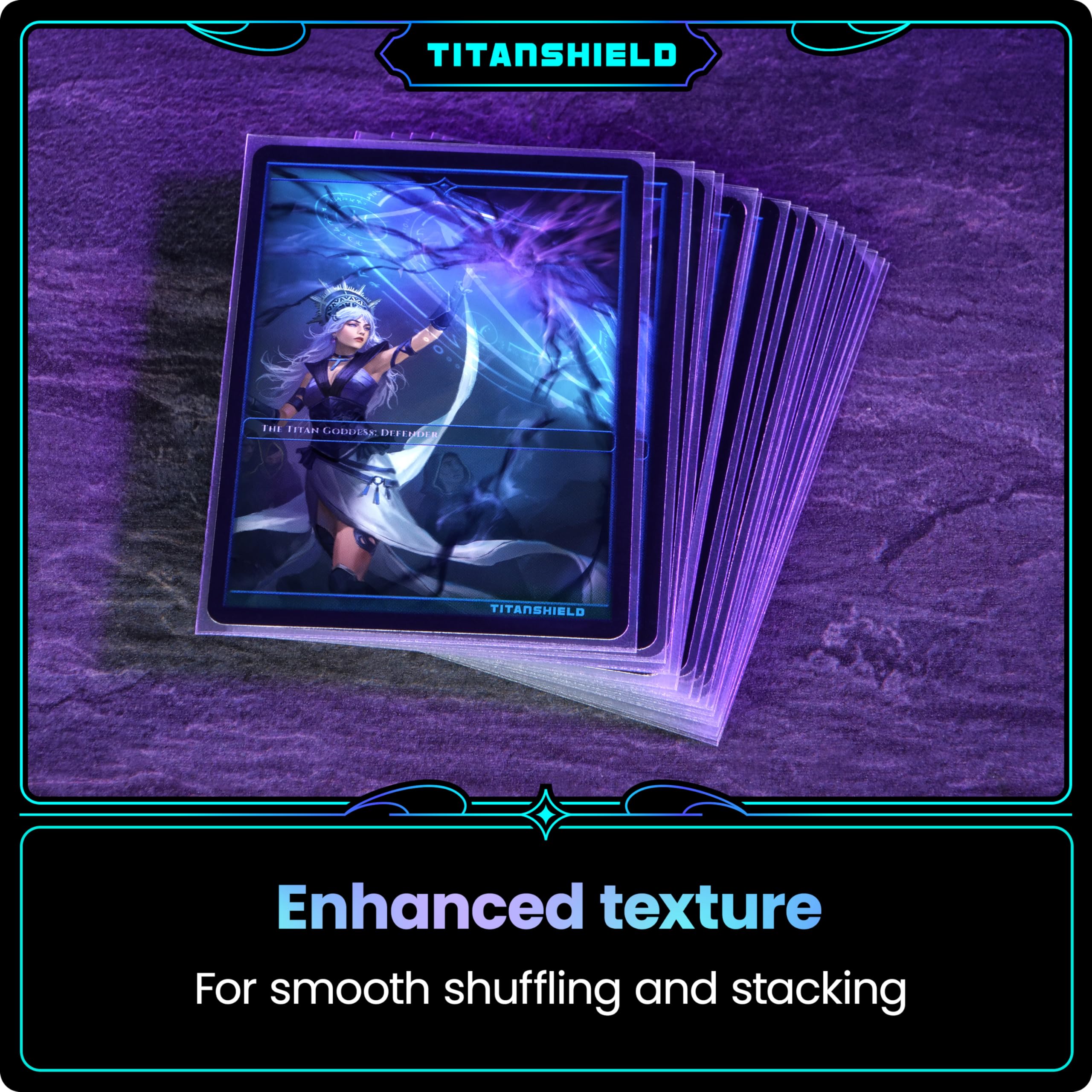 TitanShield [3-Pack 450 Sleeves Bundle Premium Clear Card Sleeves Compatible with Standard Sized Board Games, MTG Magic The Gathering, Pokemon, Lorcana and Trading Cards 2.5" x 3.5" 66x91mm