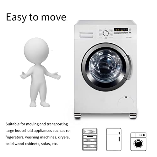 Heavy Duty Extendable Appliance Rollers Mobile Washing Machine Base Extensible Appliance Roller, Dryer Base, Non-Slip, with Wheels (grey)