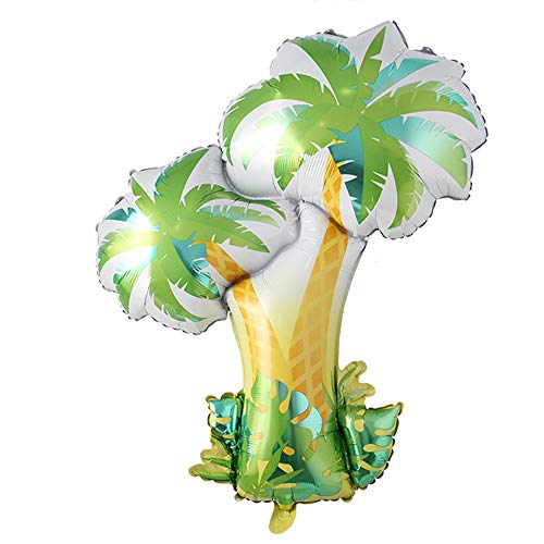 Big Coconut Palm Tree Foil Balloons Birthday Wedding Party Decor Kids Adult Party Hawaii Beach Party Decoration Baby Shower Ball (Palm)