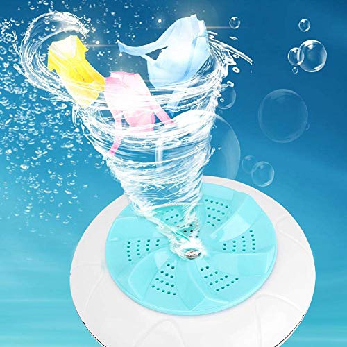 Mini USB Washing Machine Ultrasound Turbine Portable for Travel Household cloth cleaning(Green)