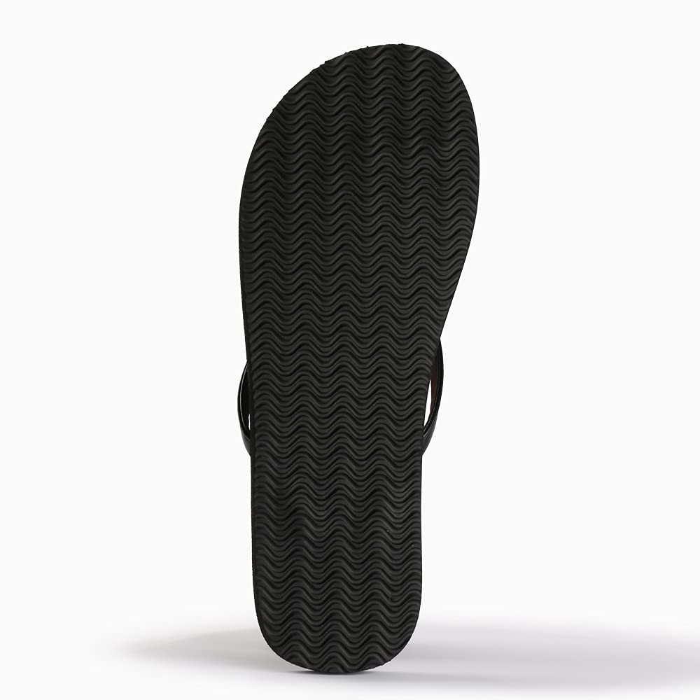 Flip Flops for Women Sandals Beach Summer Casual Comfortable PU Strap Black