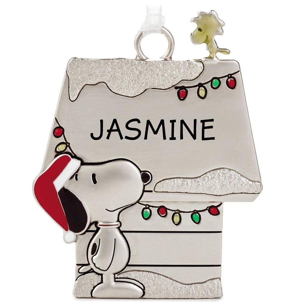 Hallmark Jasmine Peanuts Snoopy and Woodstock Charmers Metal Christmas Ornament