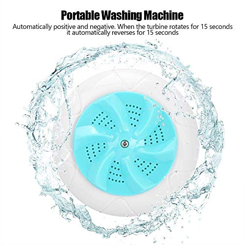 Mini USB Washing Machine Ultrasound Turbine Portable for Travel Household cloth cleaning(Green)