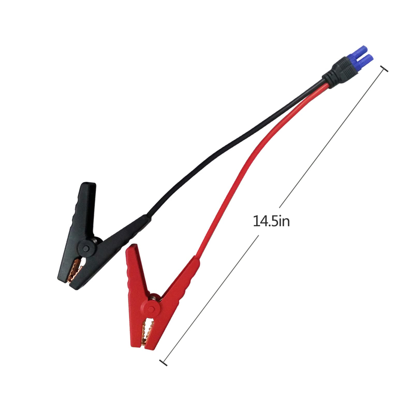 KUNCAN EC5 Jump Starter Cable with Battery Clamps - 12V Replacement Alligator Clips to EC5 Connector Car Jumper Cable for Emergency Portable Car Jump Start Battery Booster Cable 10AWG Silicone Wire
