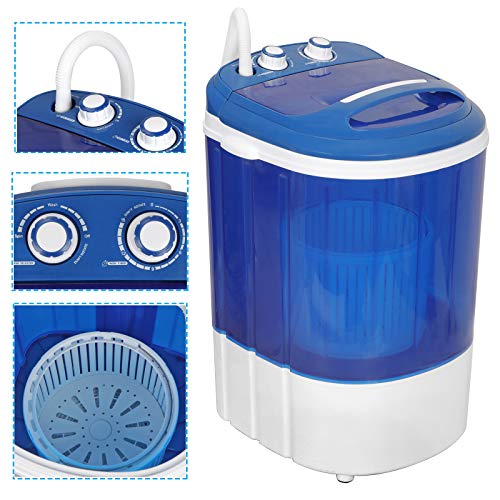 JupiterForce Portable Washing Machine Mini Compact Counter Top 8 Lbs Washer Single Tub Rotary Dehydration for Apartments,Dorms,Camping, Dorms, College Rooms, RV’s
