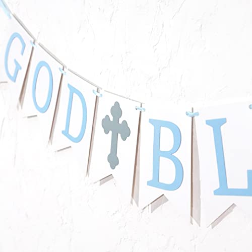 God Bless Banner - God Bless Banner Baptism,baby Shower Banner for Girl/boy,baptism Banner,first Communion Banner,banner for Baby Shower Photo Prop Party Decorations