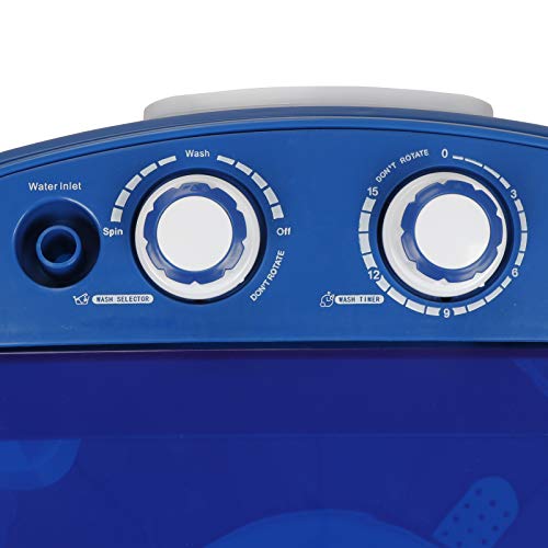 JupiterForce Portable Washing Machine Mini Compact Counter Top 8 Lbs Washer Single Tub Rotary Dehydration for Apartments,Dorms,Camping, Dorms, College Rooms, RV’s