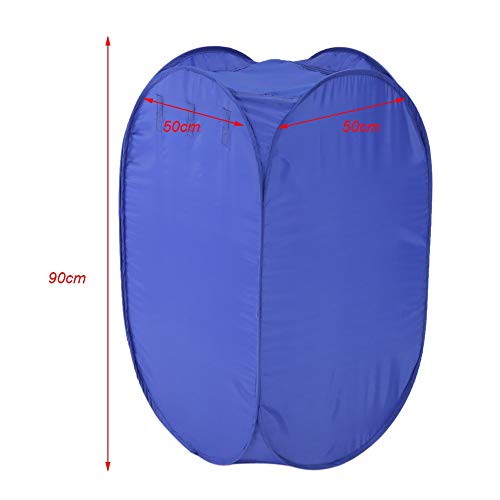Portable Clothes Dryer, Blue Mini Folding Ventless Electric Air Clothes Dryer Bag Folding Fast Drying Machine with Heater 110V US Plug