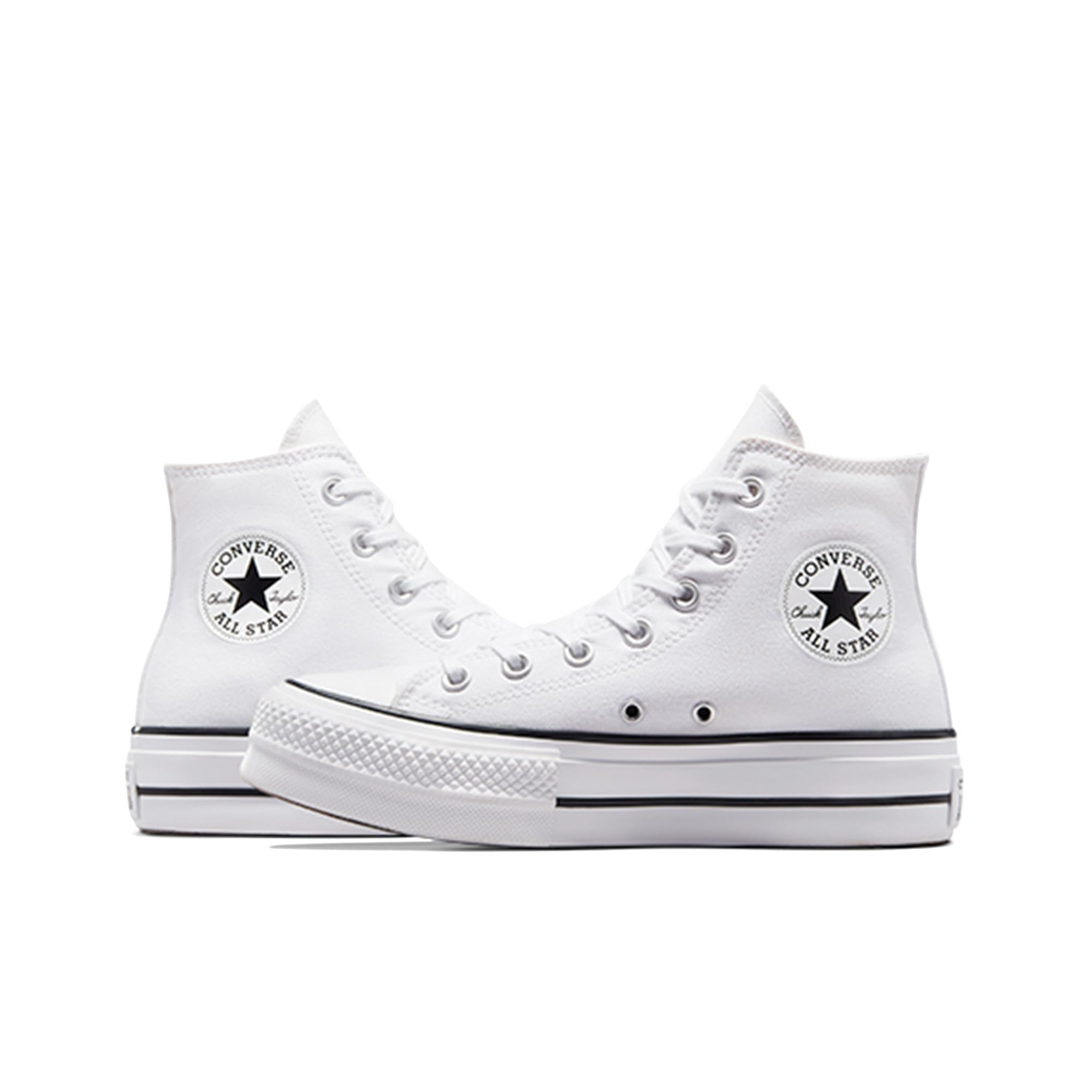 Converse Women's Chuck Taylor All Star Lift High Top Sneakers, White/Black/White, 8 Medium US
