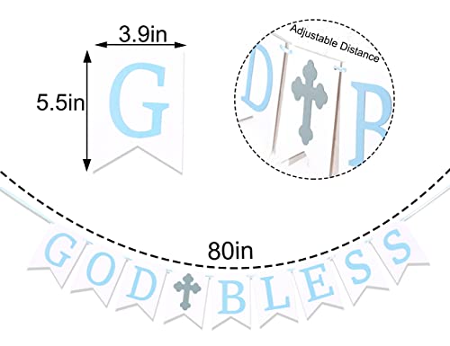 God Bless Banner - God Bless Banner Baptism,baby Shower Banner for Girl/boy,baptism Banner,first Communion Banner,banner for Baby Shower Photo Prop Party Decorations