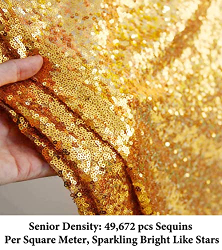Aisle Runner for Wedding-15FTx2FT-Deep Gold Sequin Aisle Runner Indoor Outdoor Ceremonies Decor Carpet Runner Church Runner Wedding Walkway Carpet Runner Rugs Aisle Runner Sequins (2FTx15FT, Gold)