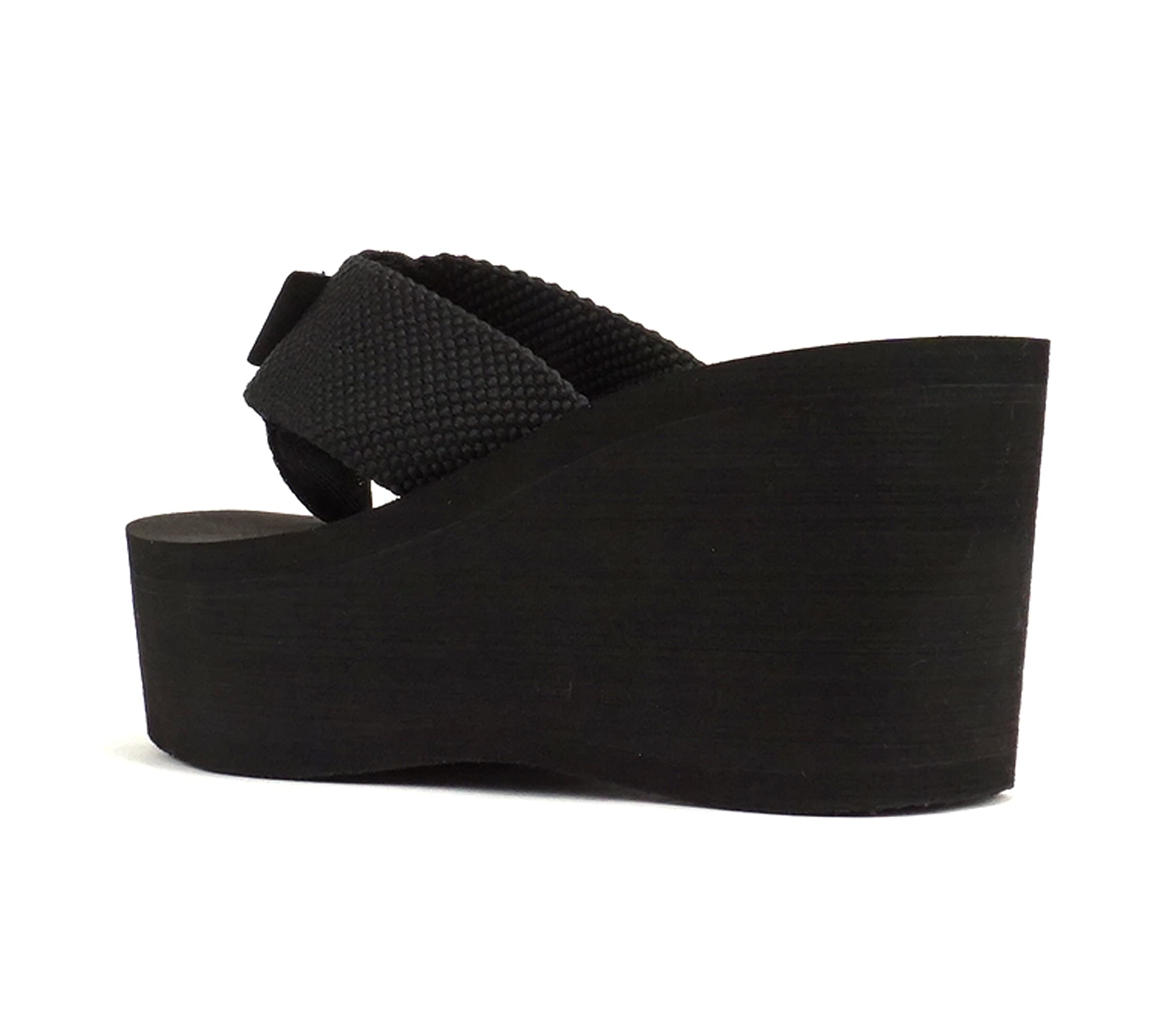 Soda Womens Oxley-S Flip Flop Sandals,Color:Black, Size:10