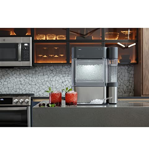 GE Profile Opal 2.0 | Countertop Nugget Ice Maker with Side Tank | Ice Machine with WiFi Connectivity | Smart Home Kitchen Essentials | Stainless Steel