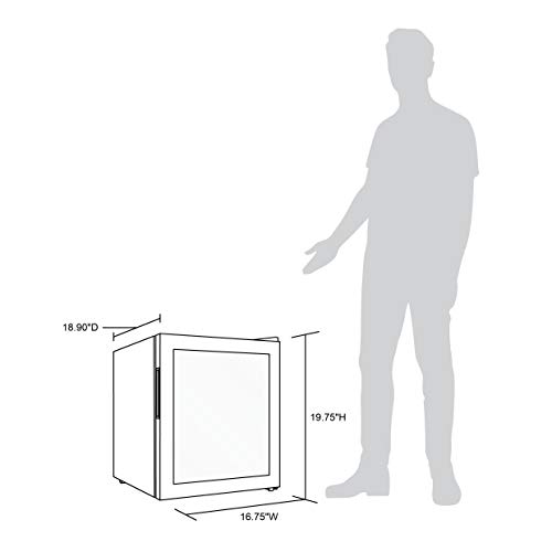 NewAir Mini Fridge Beverage Refrigerator and Cooler, Free Standing Glass Door Refrigerator Holds Up To 60 Cans, Cools to 37 Degrees Perfect Beverage Organizer For Beer, Wine, Soda, and Pop