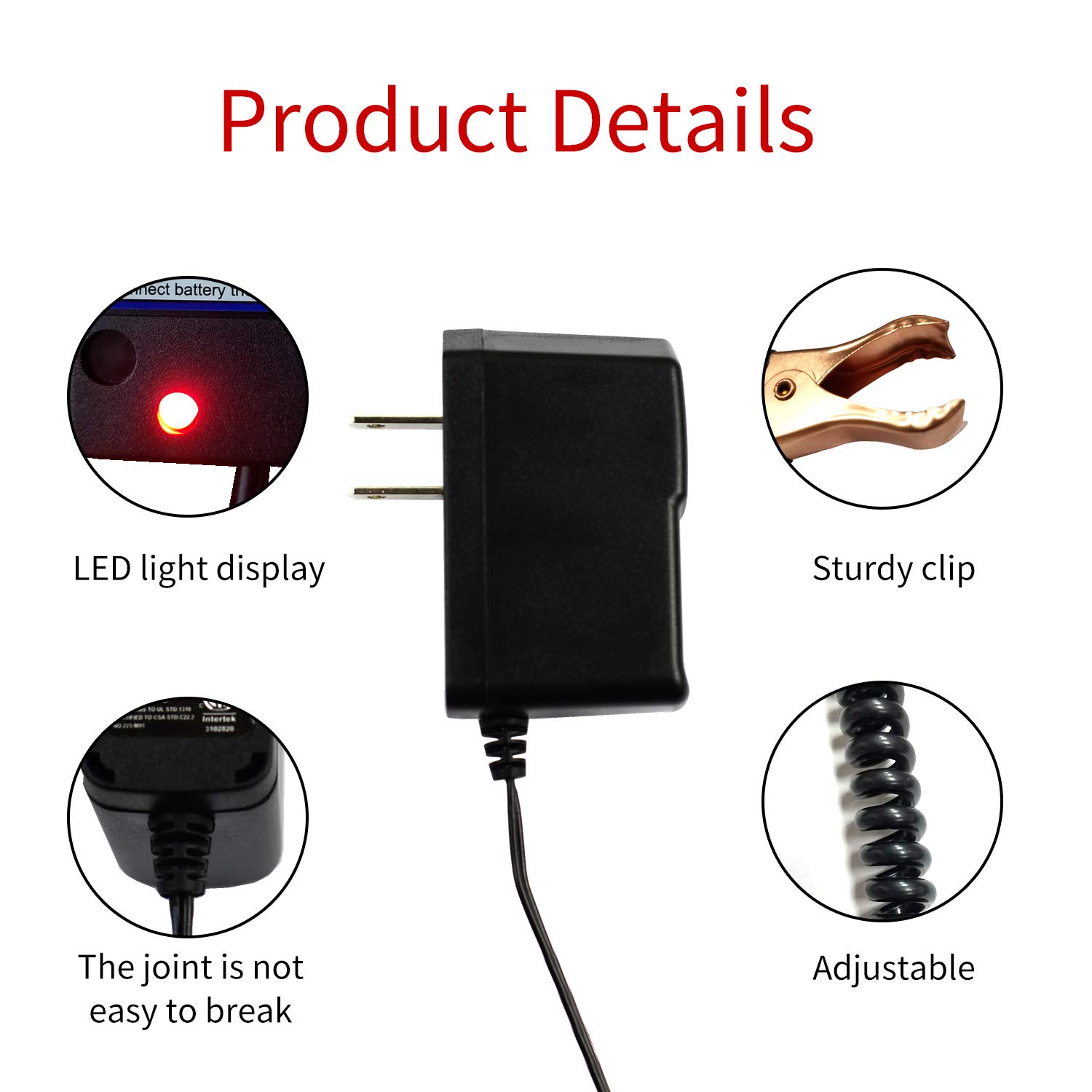 HOYOA Small Automatic Battery Float trickle Charger 12v for car Boat Household Motorcycle Automotive (Based on Use in Commerce) Chargers for Electric Batteries