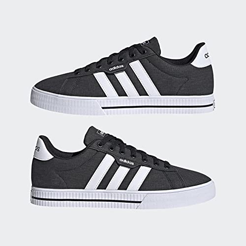 adidas Men's Daily 3.0 Skate Shoe, Core Black/Cloud White/Core Black, 10