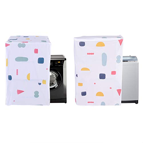 Waterproof Washing Machine Zipped Cover, Dust Protection for Top/Front Load Washer Dryer Washing Appliance Dustproof Protector