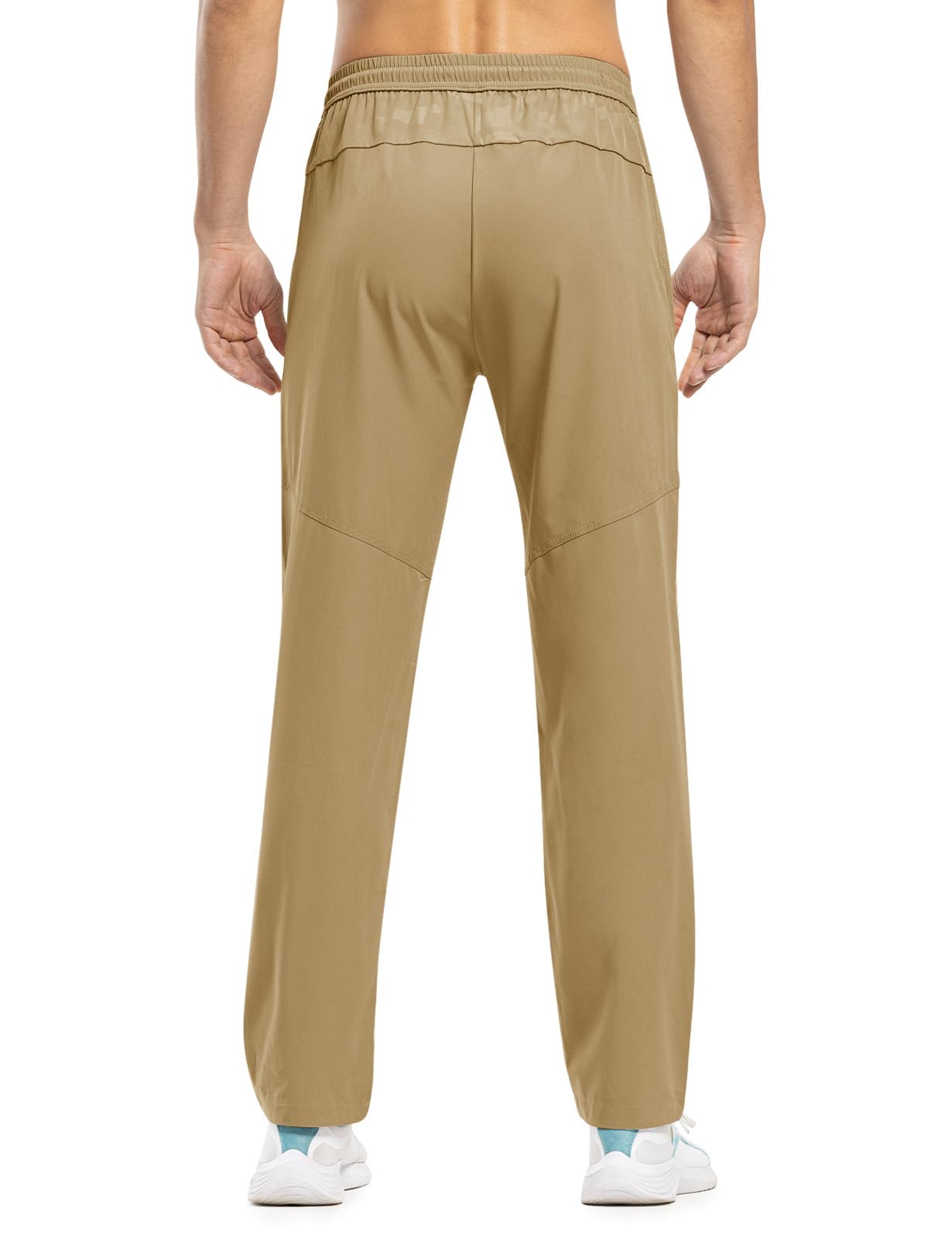 TBMPOY Men's Outdoor Lightweight Hiking Mountain Pants Running Active Jogger Pants Khaki XXL