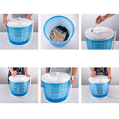 2 in 1 Portable Washer Spin Dryer Washing Machine Mini Travel Outdoor，Manual Washing Machine Portable
